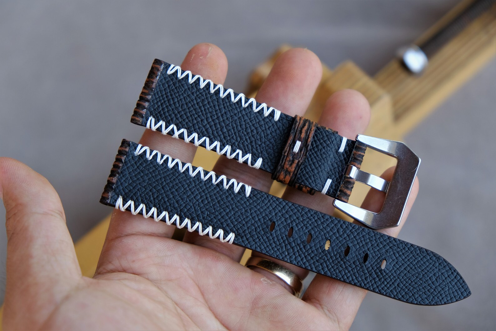 Shark Leather Watch Strap Brown Shark Leather Watch Band - Etsy