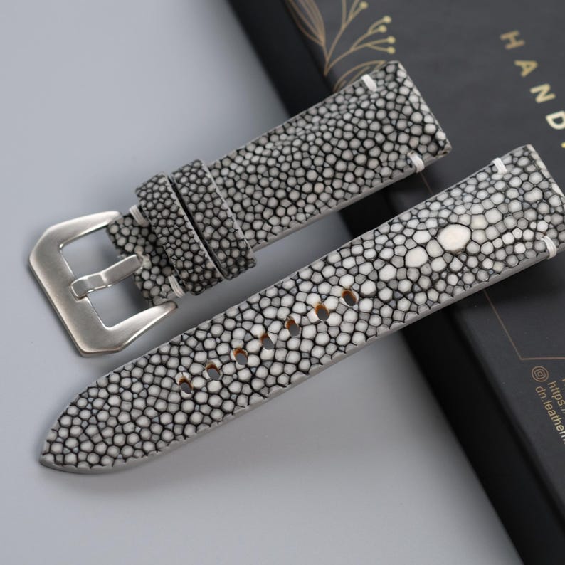 Gray Stingray Leather Watch Strap – Handmade Strap - Etsy