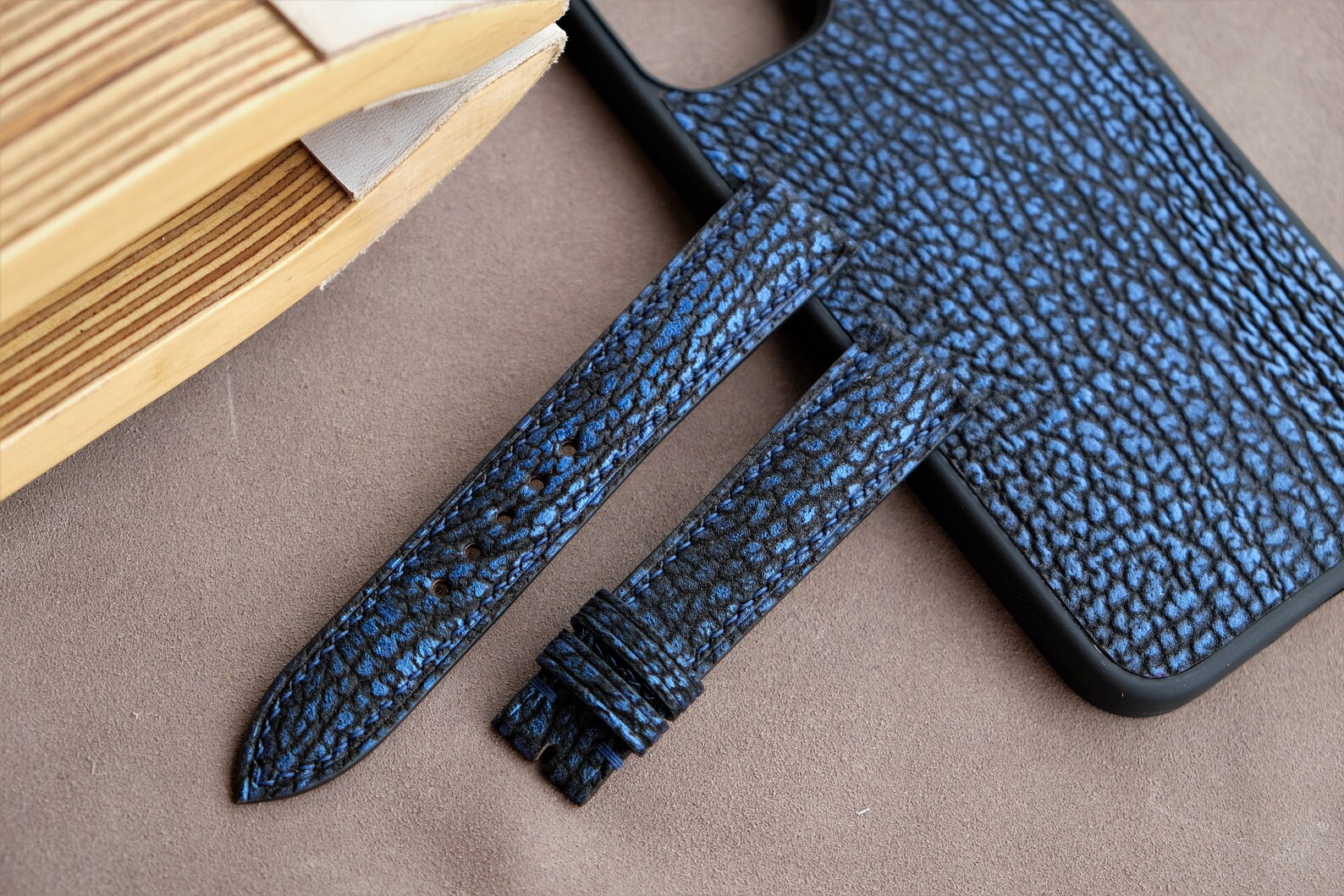 Shark Skin Watch Strap Shark Skin Watch Strap Blue Watch - Etsy UK
