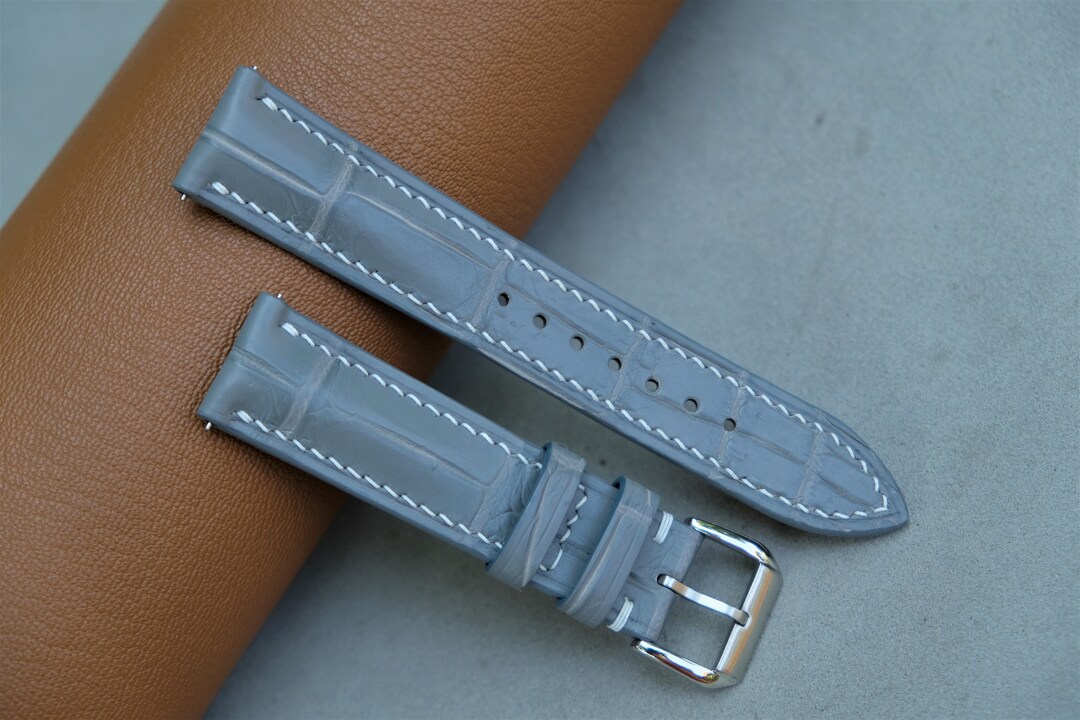 Gray Watch Strap, Custom Watch Strap, Vintage Watch Strap, Handmade ...
