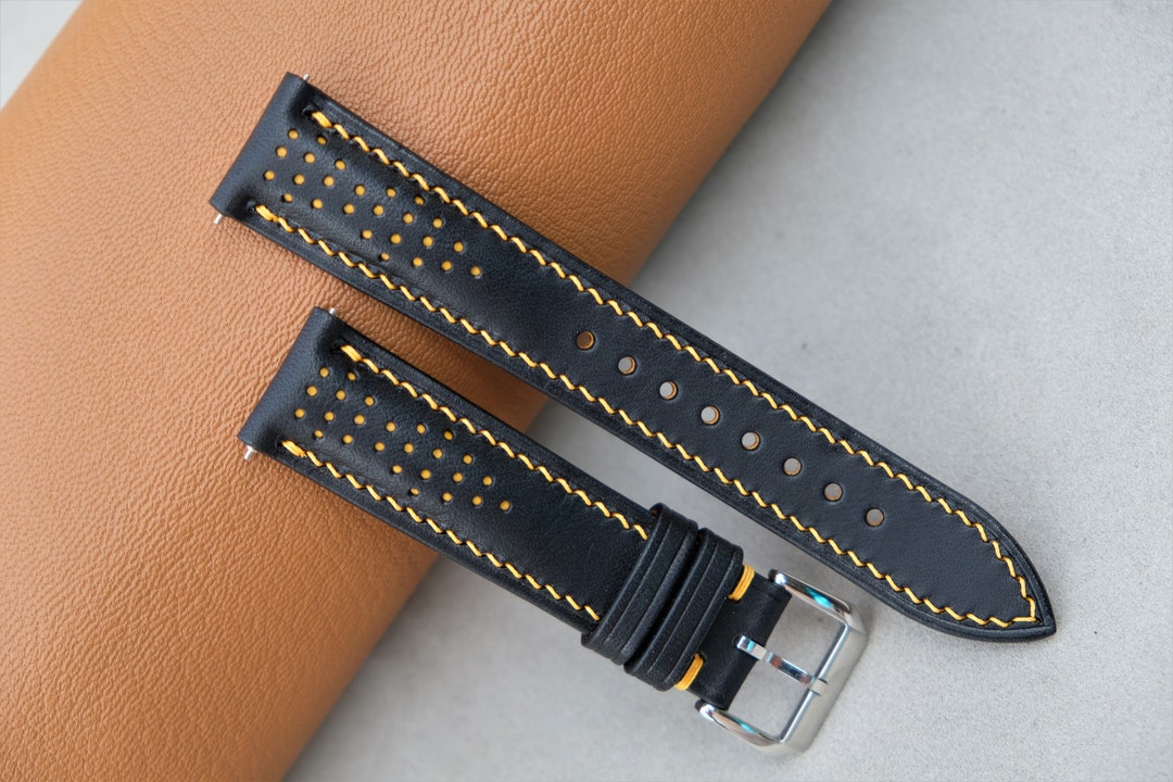 Buttero Leather Watch Band: Handmade Vintage Style, Custom Sizes - Etsy