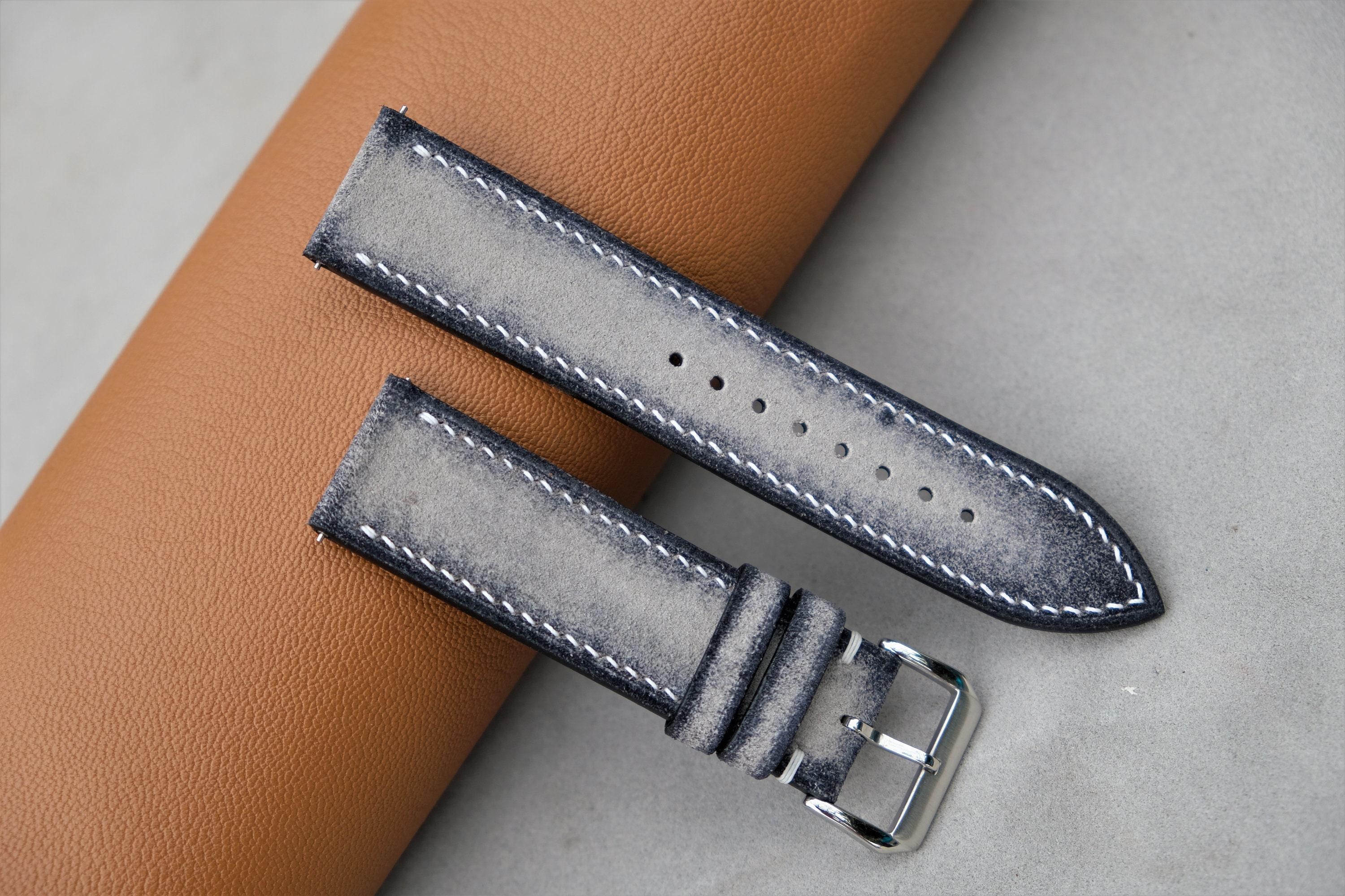 Handmade Dark Gray Suede Watch Strap: 14mm-26mm Band - Etsy