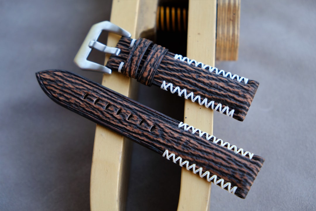 Shark Leather Watch Strap Brown Shark Leather Watch Band - Etsy