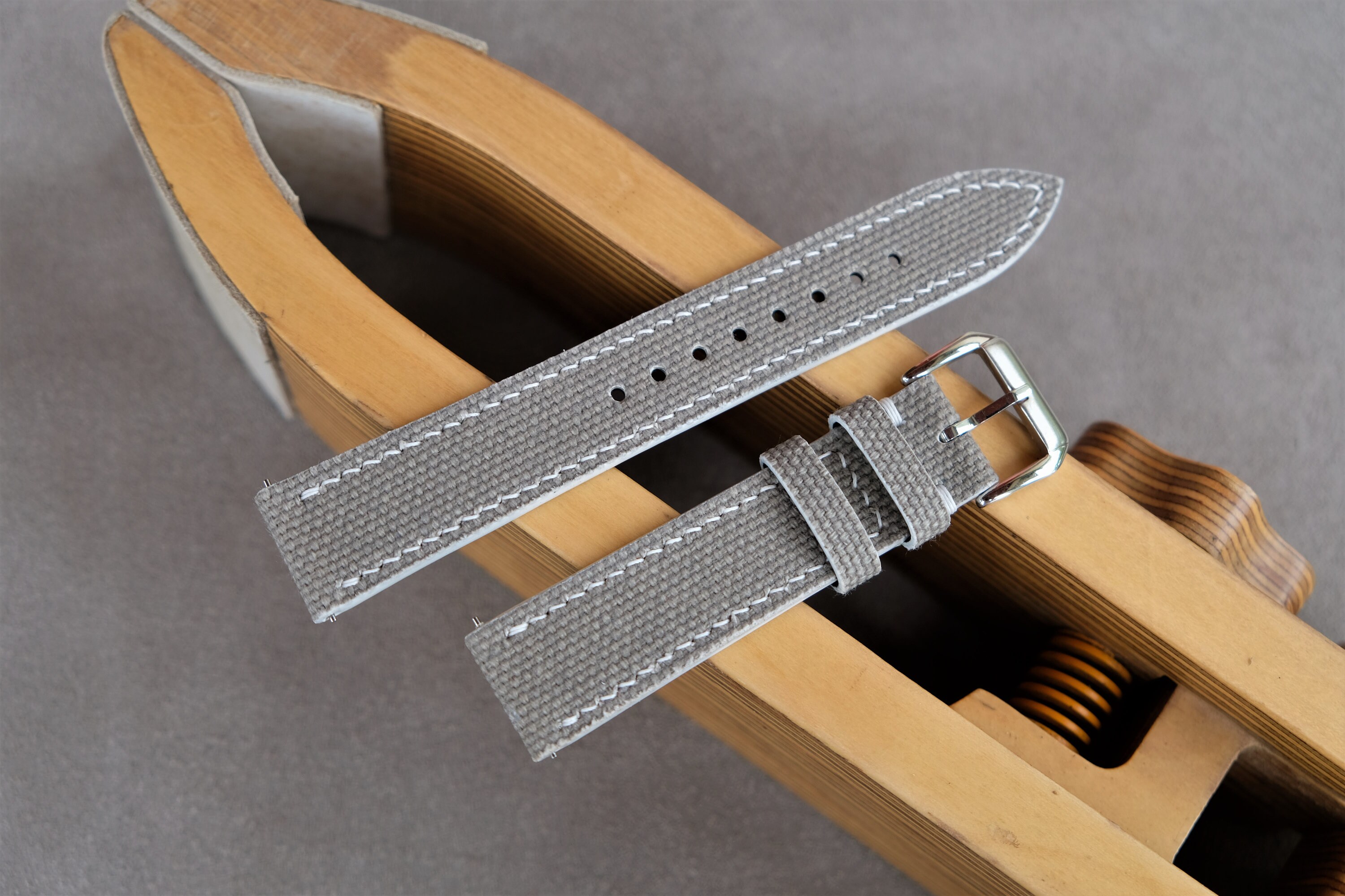Canvas Watch Band Gray Watch Band 14mm 16mm 17mm 18mm 19mm - Etsy