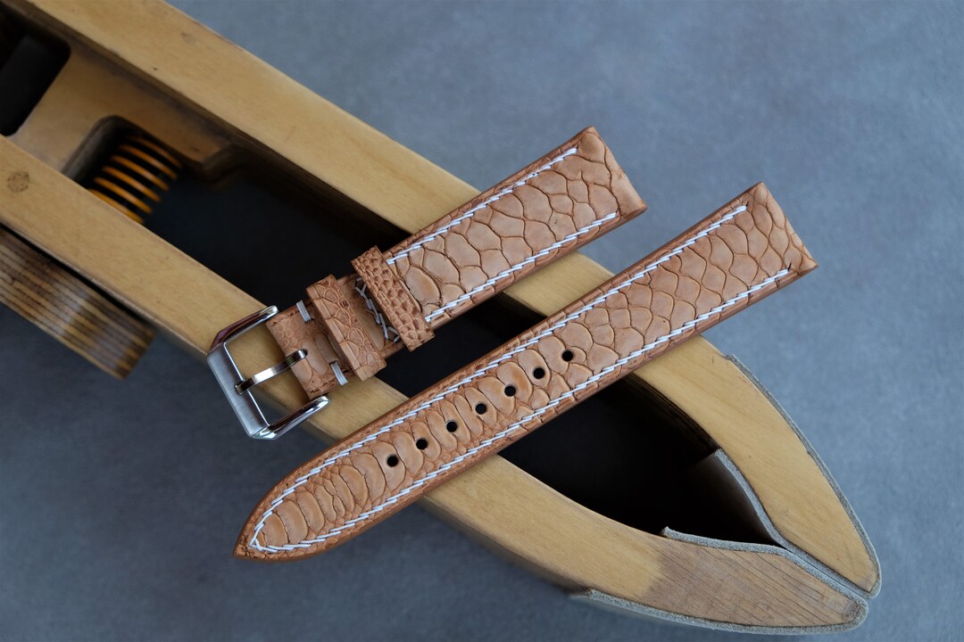 Exotic Leather Watch Strap, Vintage Watch Strap, Handmade Watch Strap ...