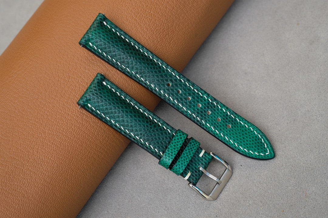 Snakeskin Leather Watch Strap: Handmade Custom Band - Etsy