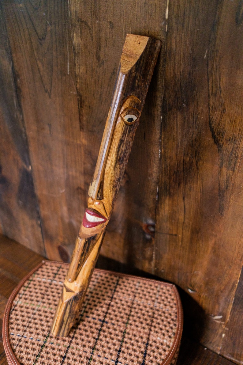 Vintage Carved Wood Tribal Aztec Talking Stick - Etsy