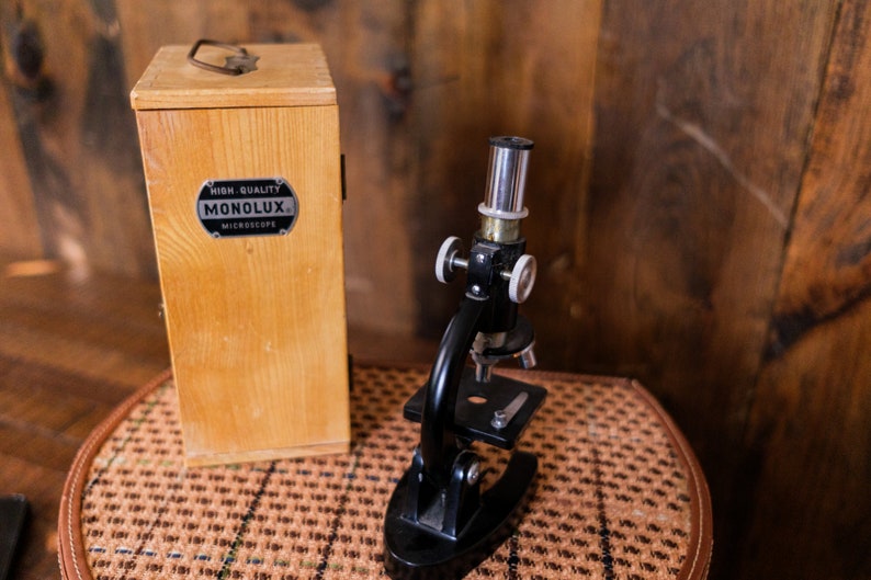 Vintage 1960's Monolux Microscope With Carrying Case - Etsy