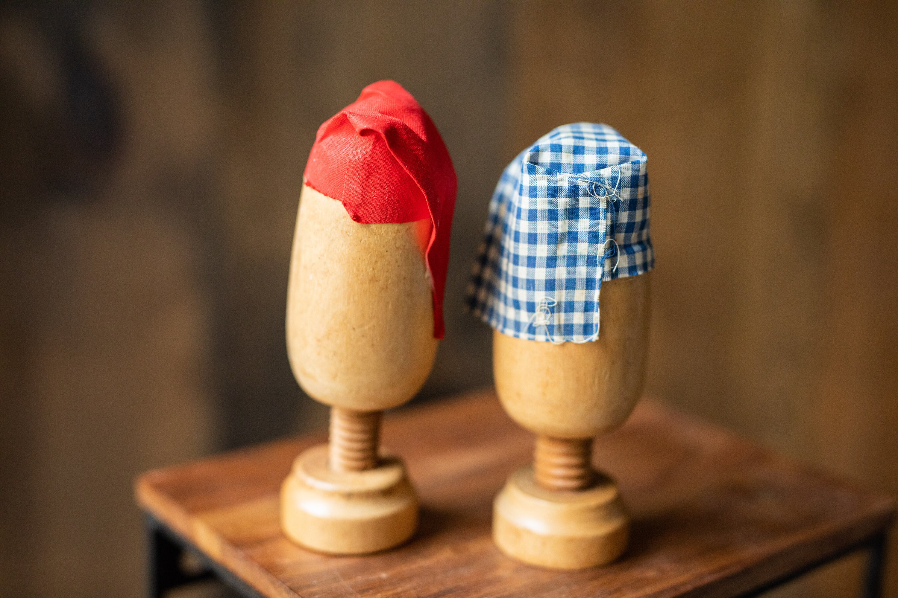 Vintage Retro Wooden Head Nutcrackers Folk Art Screw Type Nutcrackers ...