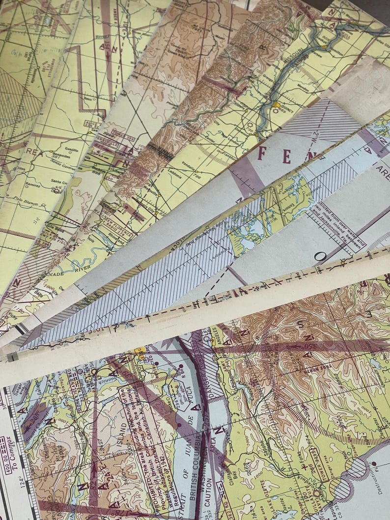 Vintage 1944 WWII Pilot Maps - Aeronautical Maps - Set of 23 - Etsy