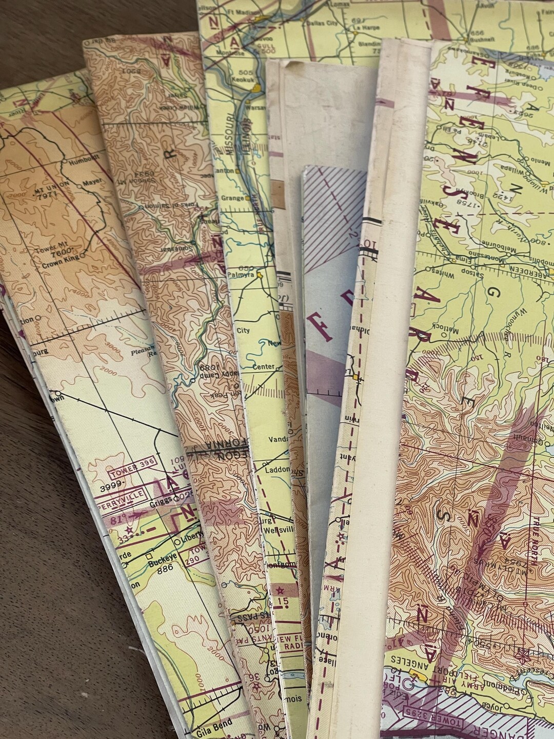 Vintage 1944 WWII Pilot Maps - Aeronautical Maps - Set of 23 - Etsy