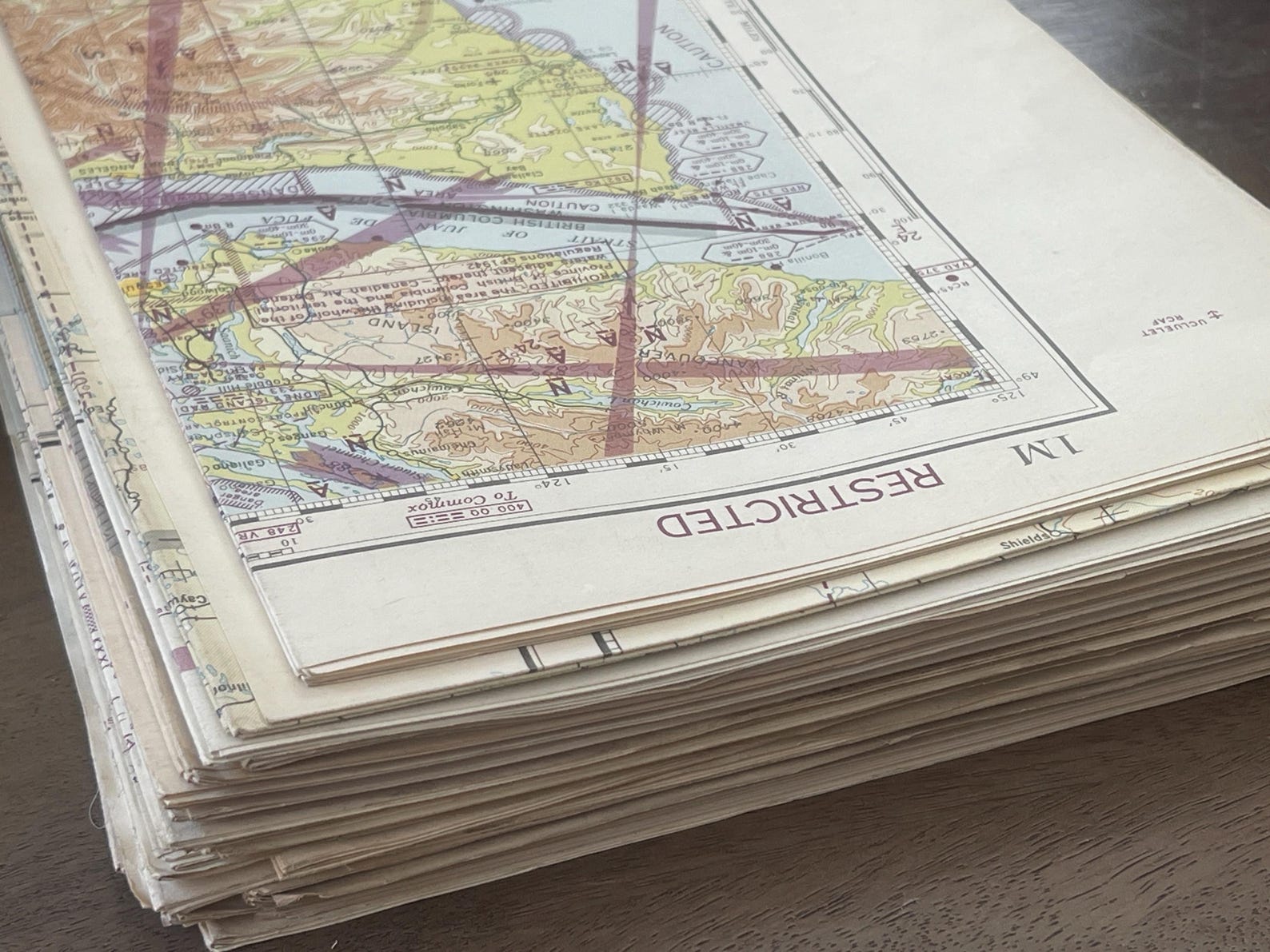 Vintage 1944 WWII Pilot Maps - Aeronautical Maps - Set of 23 - Etsy