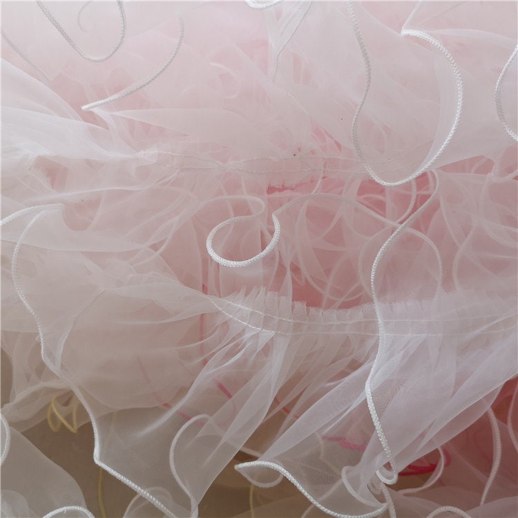 Off White Ruffled Organza Lace Trims Prom Girls' Ruffles | Etsy