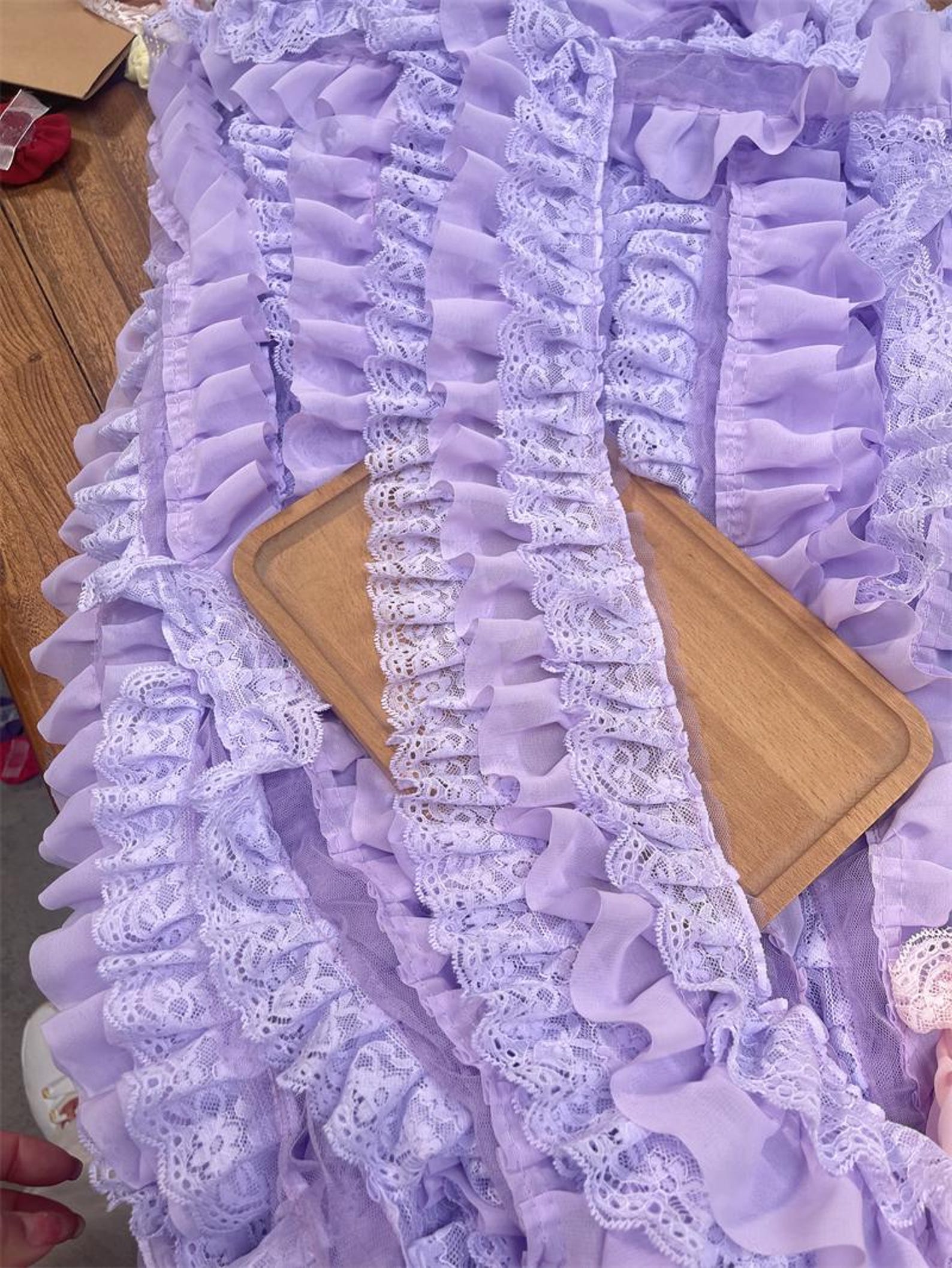 3-layer Lace Ruffles,lyrical Dance Pleated Trims,barbie,120d Chiffon ...