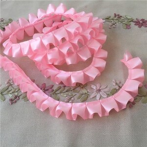 ON Sale DIY Pleated Satin Ribbons,box Pleat,ruffled Satin Lace Trims,2 ...