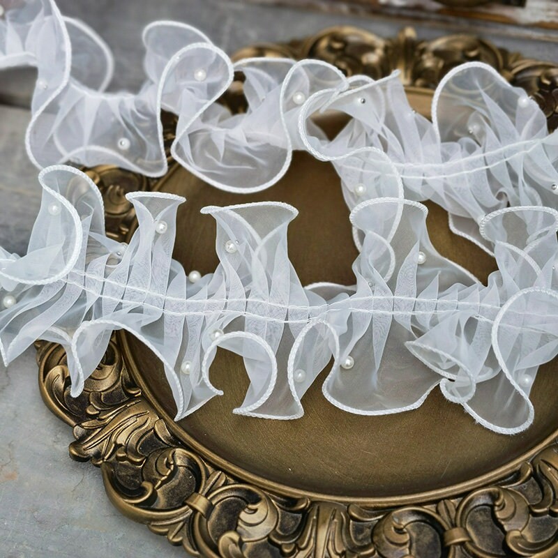 White Ruffled Edge - Etsy