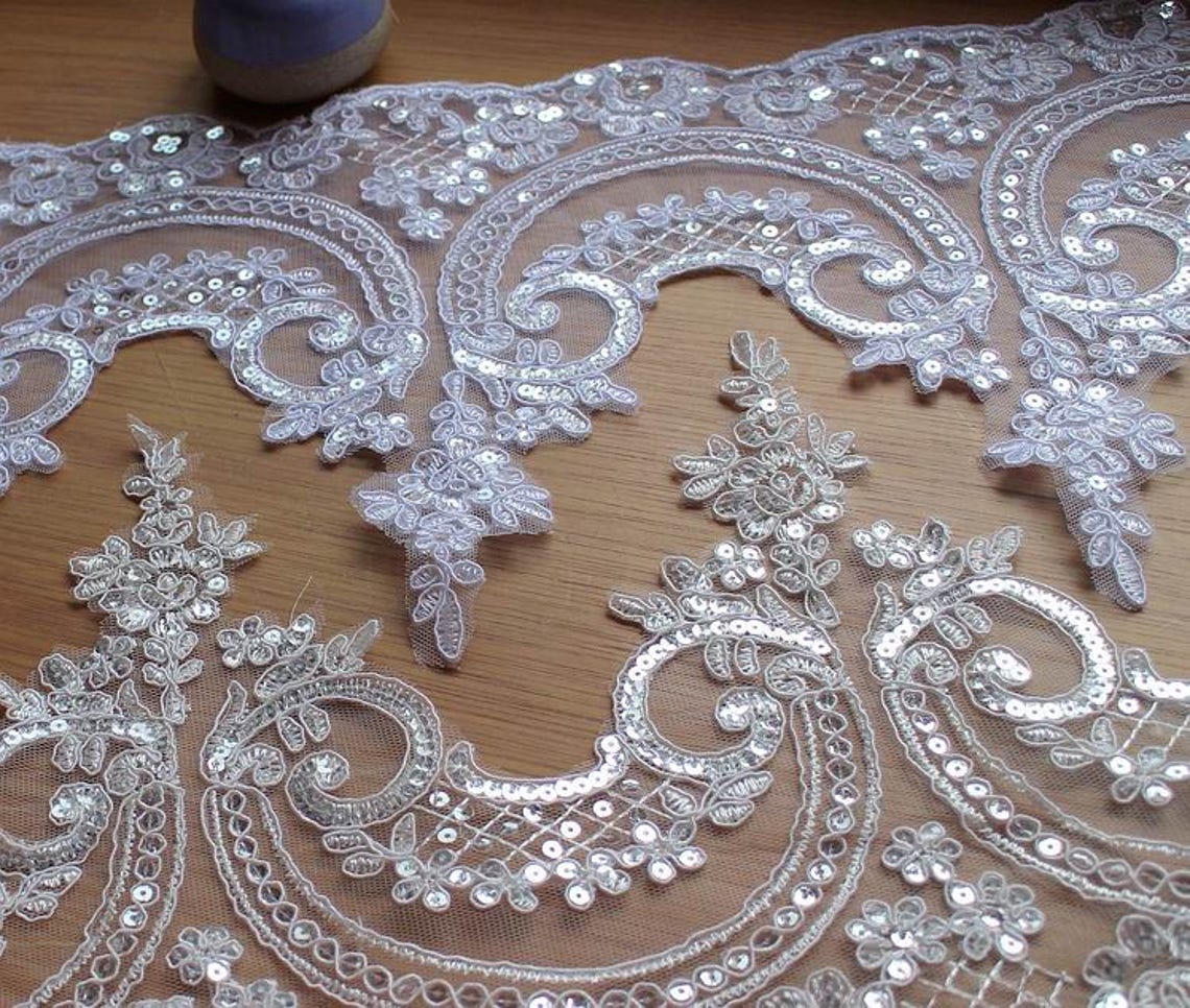 5 Types Alencon Lace Venice Lace Trims Embroidered Sequins | Etsy