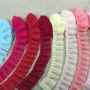 Single Edged Soft Chiffon Ruffles,5cm 2" Wide,knife Pleat Chiffon Lace ...