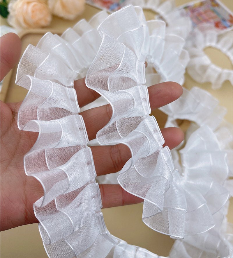 Double Layered Lace Pleatslace Rufflesneckline Collar - Etsy