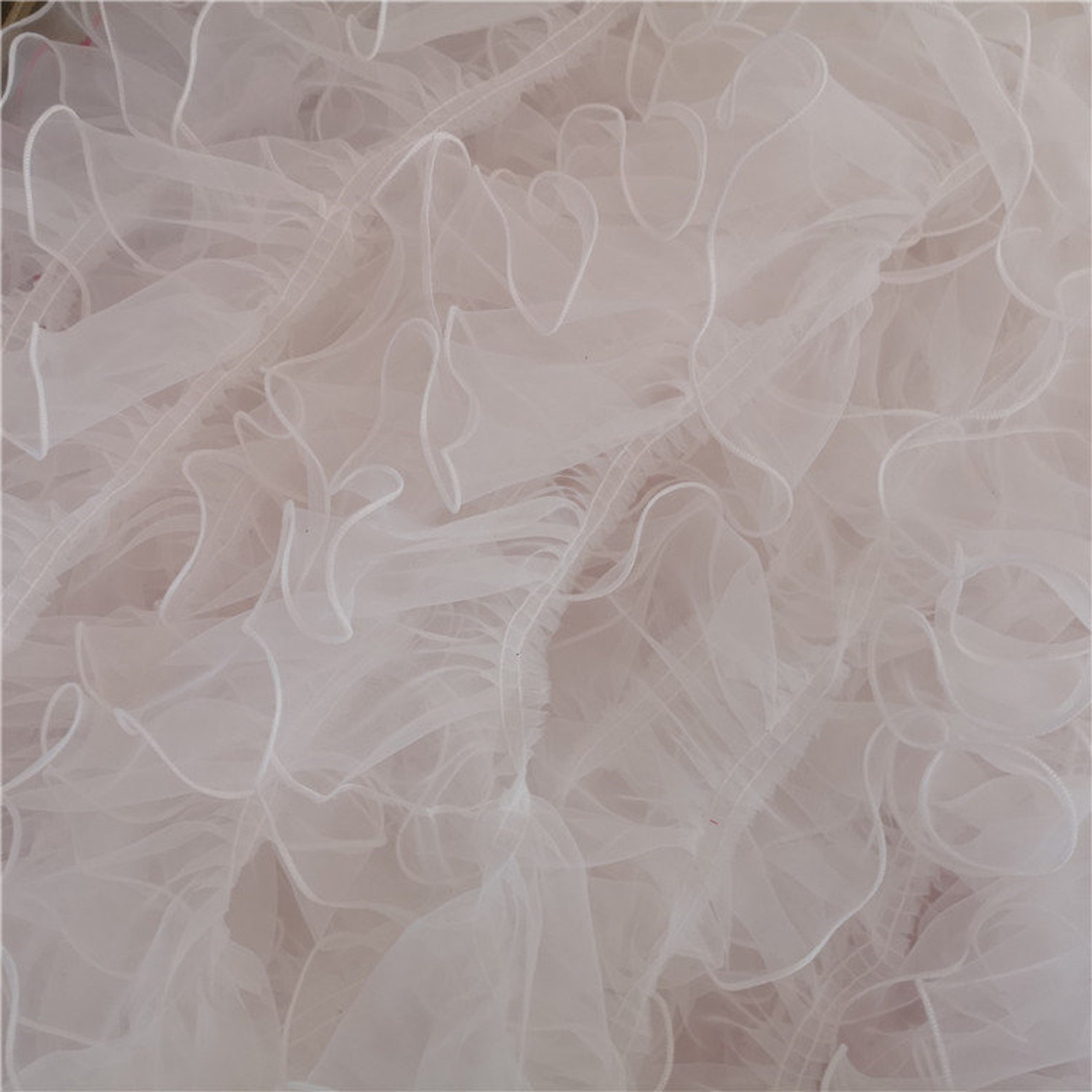 Off White Ruffled Organza Lace Trims Prom Girls' Ruffles | Etsy