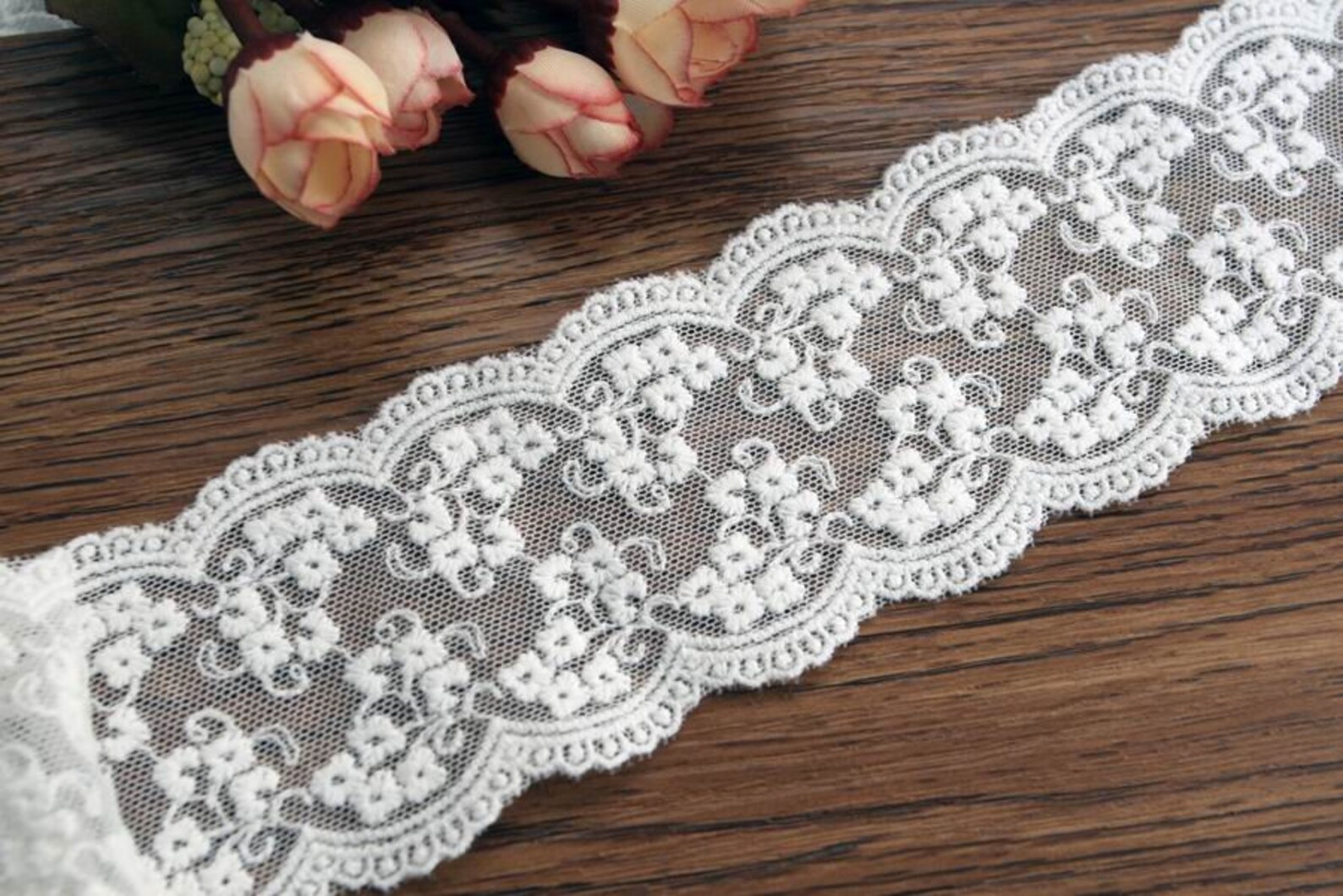 2yrd Floral Embroidered Lace Trims Double Edged Insertion - Etsy