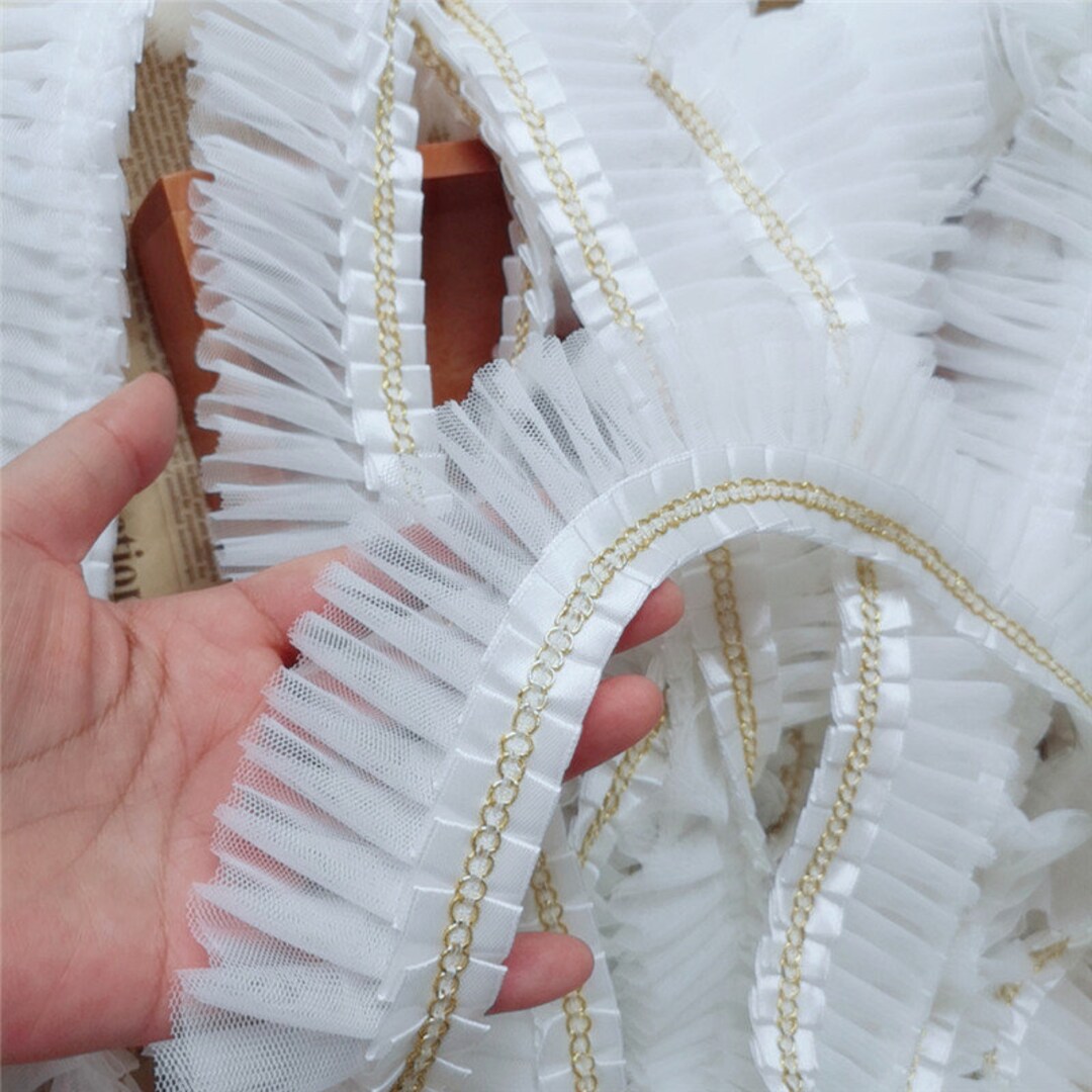 Wired Pleated Ruffles,single Edge Tulle Lace Pleats,6cm/9cm Wide,for ...