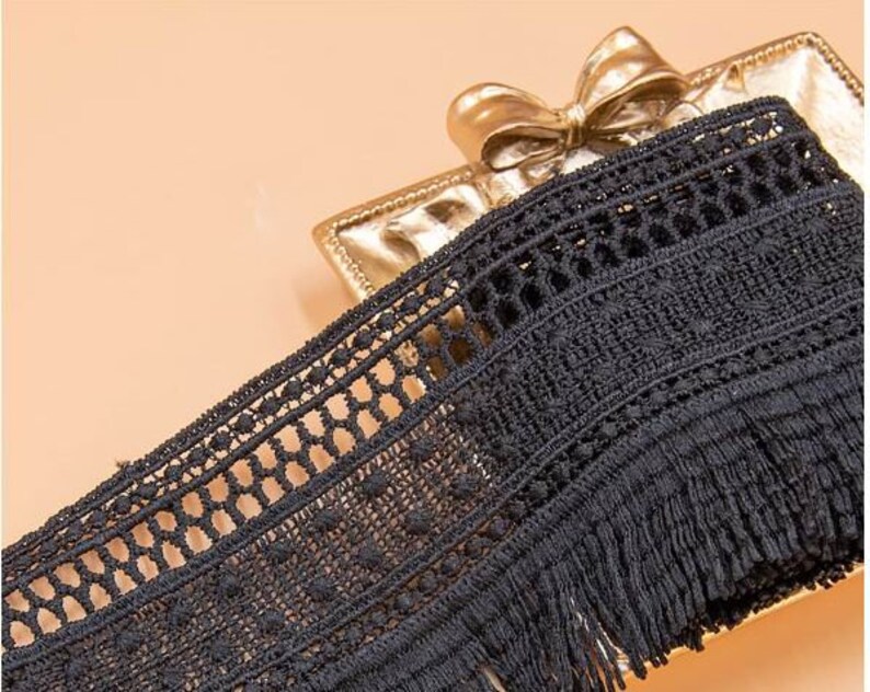 Embroidered Lace Fringe Lace Tassel Trims Venice Bobbin Broderie ...