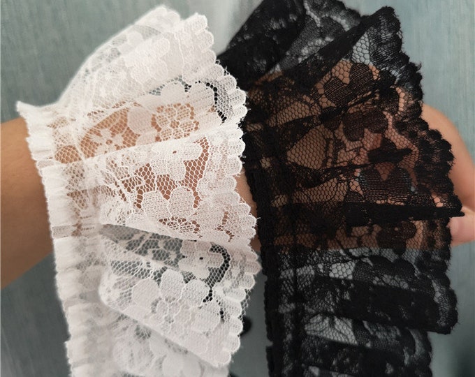 2yrd Ruffled Lace Trimspleated Rufflesembroidery Knife - Etsy