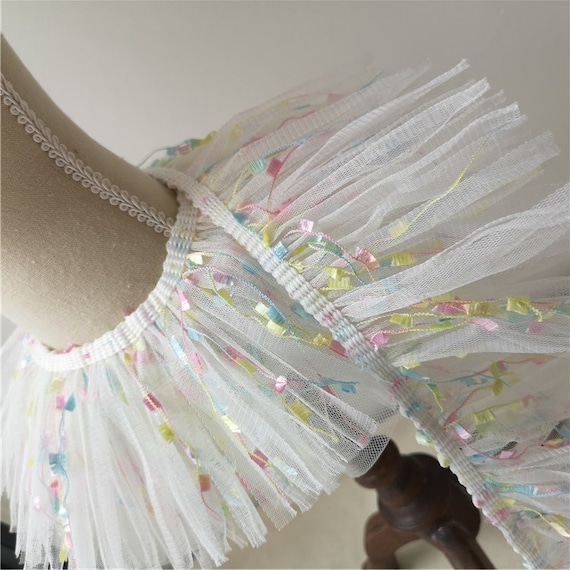 Lovely Macaron Fringes Tasselsprom Dress Lace Trimscostume - Etsy