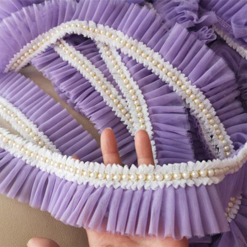 NEW Pleated Trimssoft Mesh Ruffle Trimsbeaded Lace - Etsy