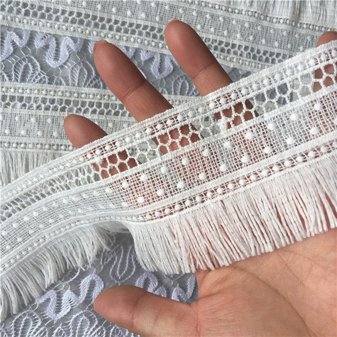 Embroidered Lace Fringe Lace Tassel Trims Venice Bobbin Broderie ...