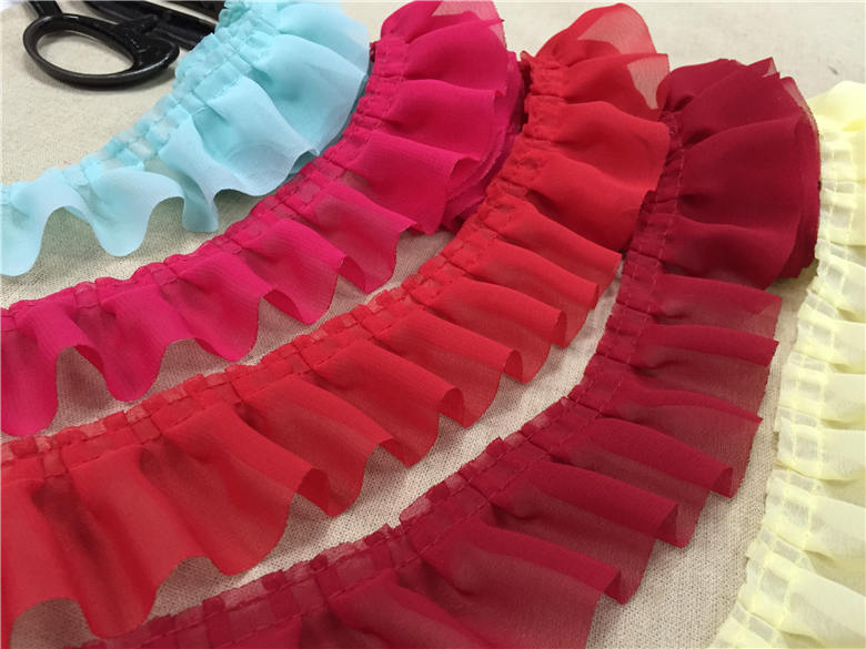 Single Edged Soft Chiffon Ruffles5cm 2 Wideknife Pleat - Etsy