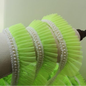 NEW Pleated Trims,soft Mesh Ruffle Trims,beaded Lace Trims,multi Colors ...
