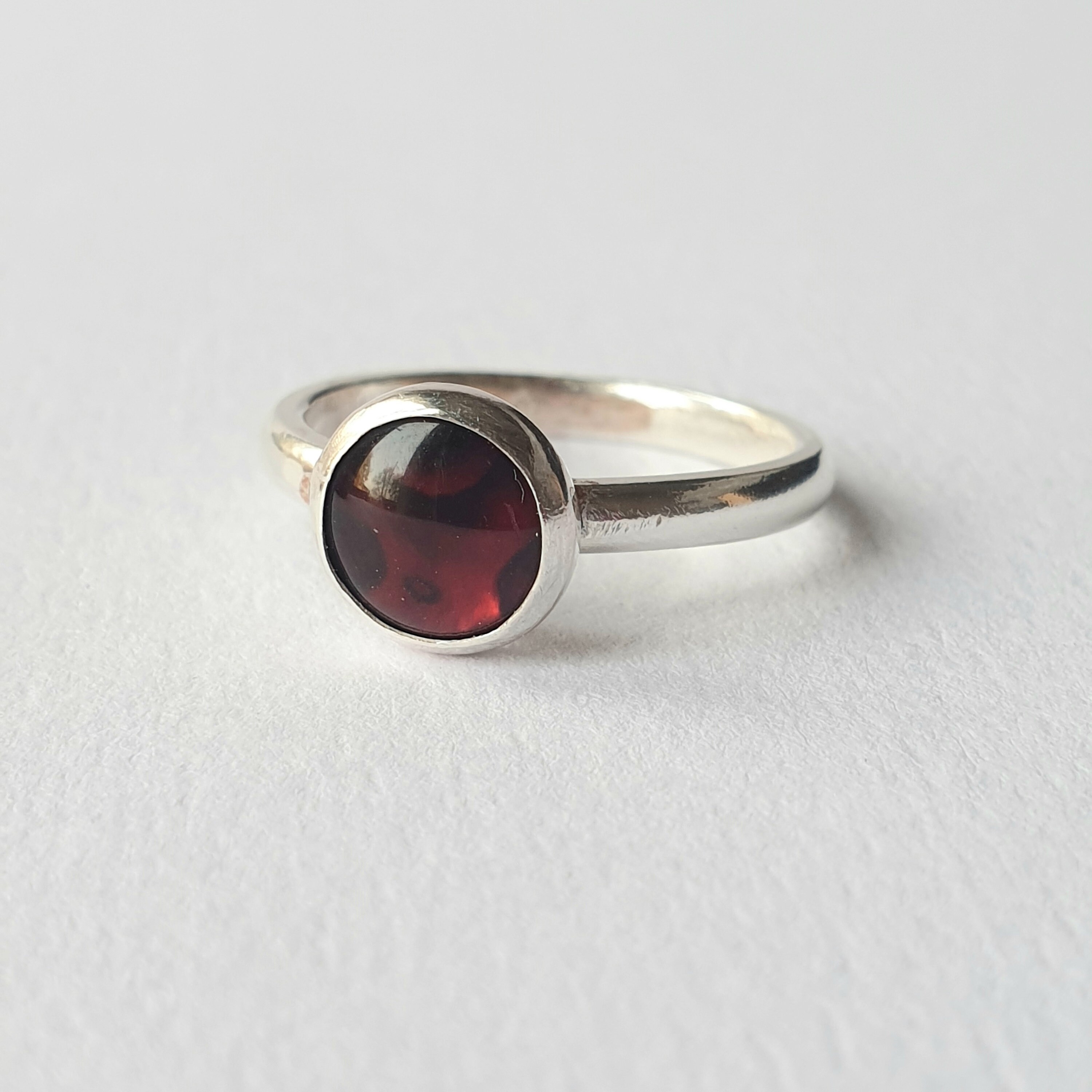 Shades of Red Ring Stackable Ring Sterling Silver Ring - Etsy UK