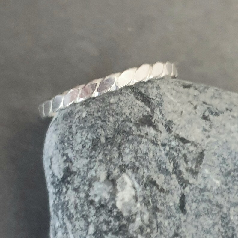 Sterling Silver Twist Ring Silver Twist Ring Flattened Twist - Etsy UK