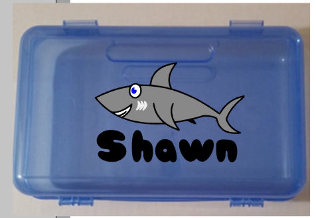 Shark Personalized Pencil Box - Etsy