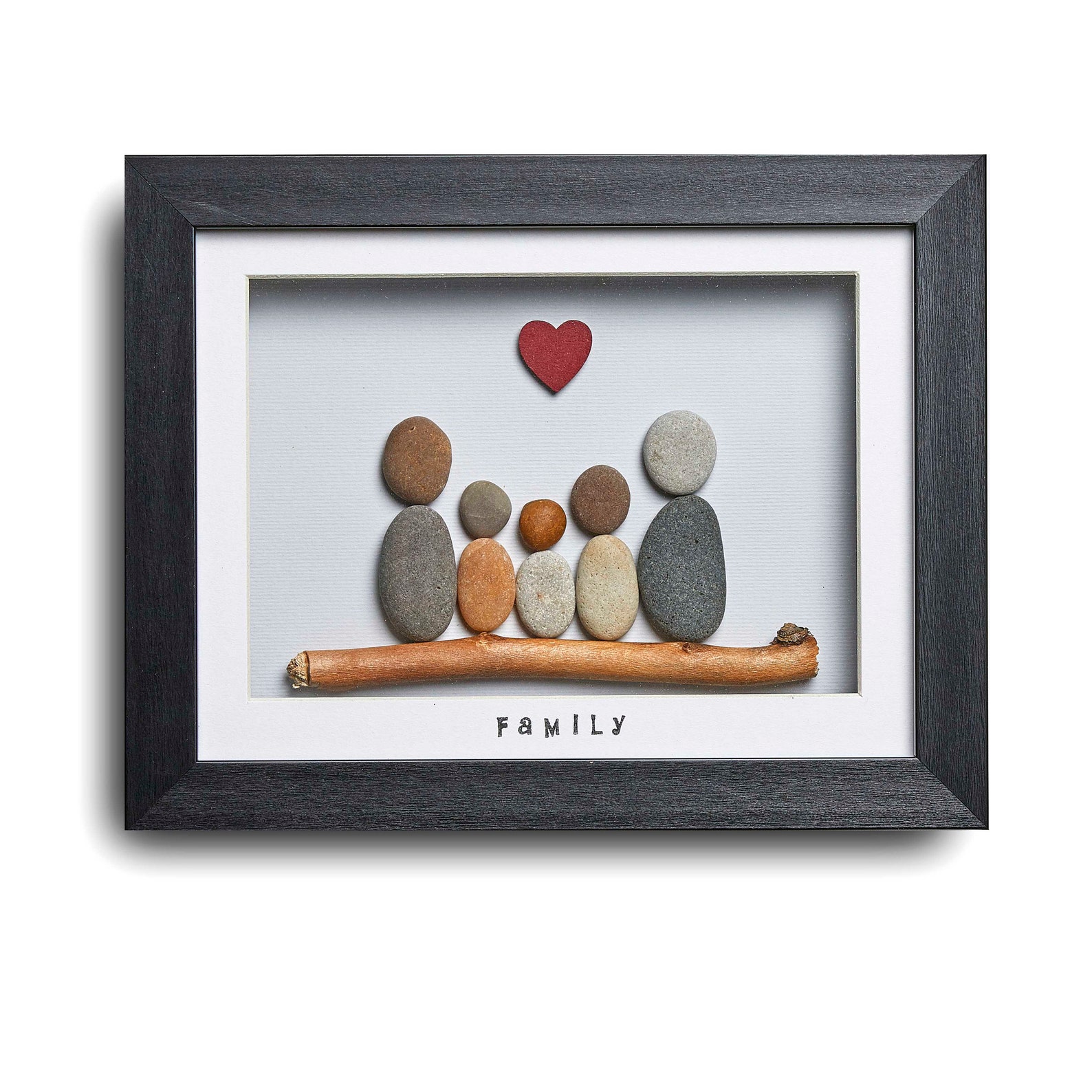 Family of Five Pebble Art (family of 5) - Etsy