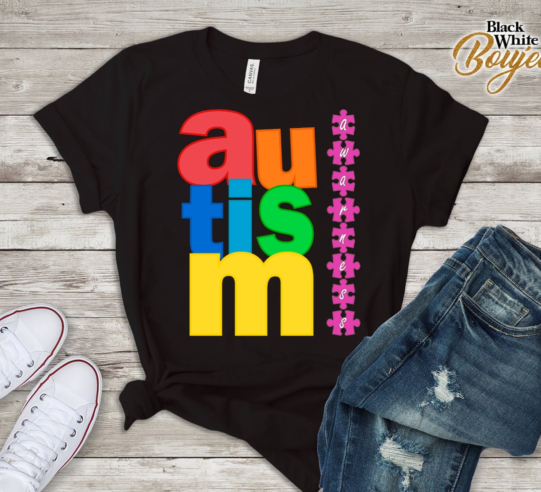 Autism Awareness Month April Autism Tee Amazing Colorful Support Gift ...