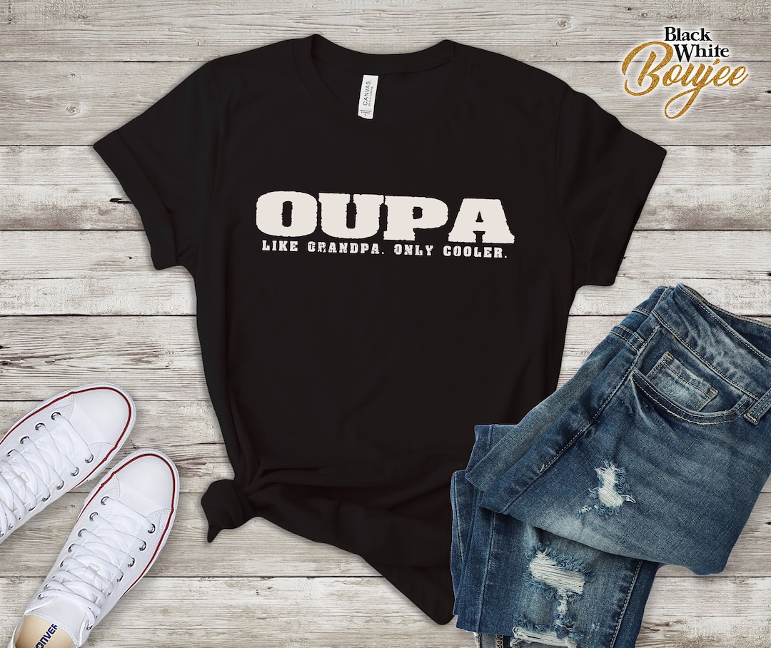 Mens OUPA T-shirt Bampa Like Grandpa Only Cooler Granddaddy Tee for ...