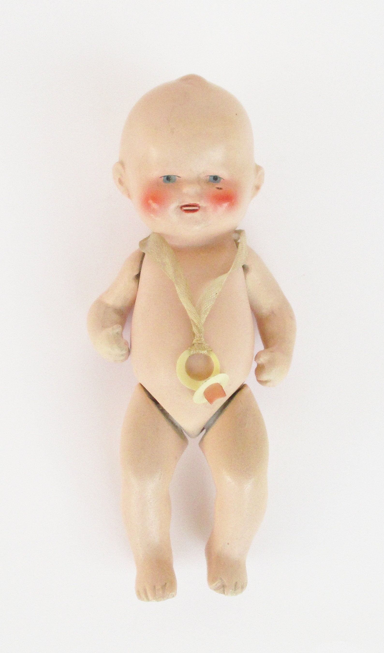 Antique German bisque porcelain baby with pacifier doll toy. | Etsy