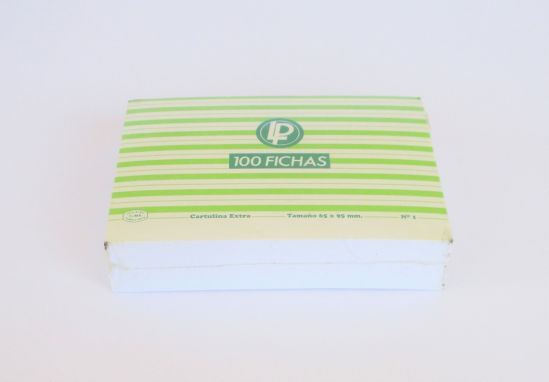 Buy Vintage Paper Pack of 100 Lined Ruled Index Cards, White, Filing ...