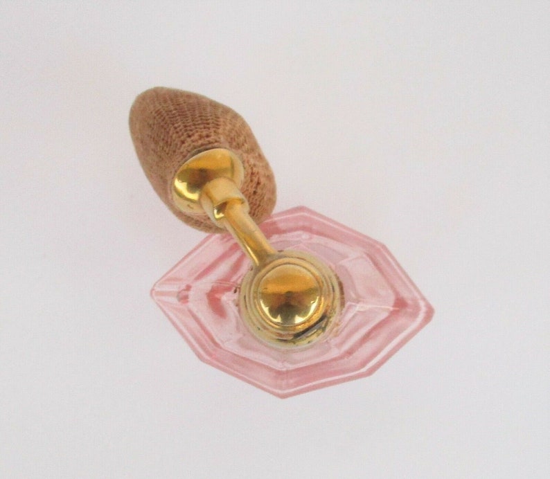 Antique Czechoslovakia Art Deco Pink Glass Empty Perfume Atomizer ...