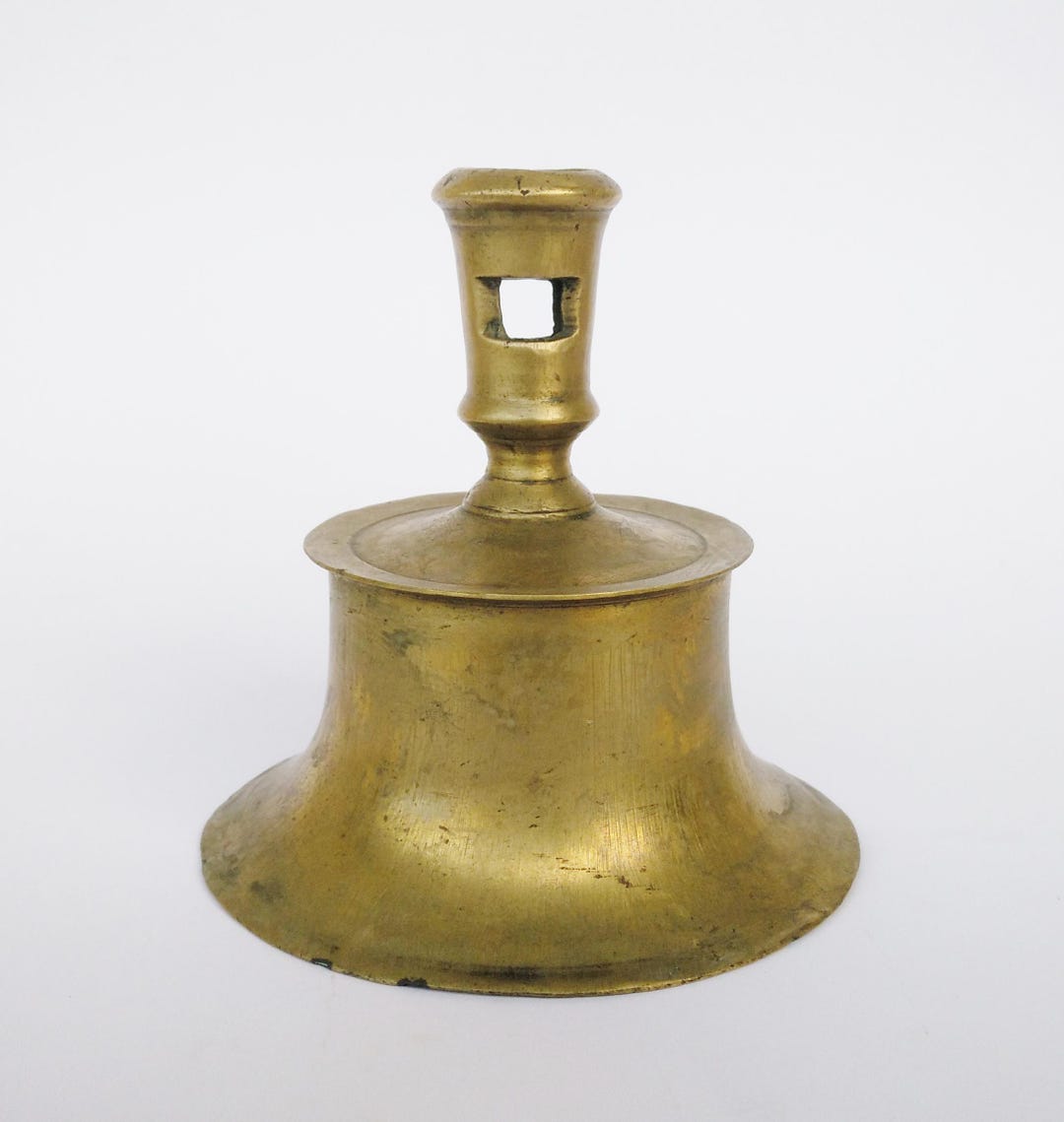Rare 17th Century Portuguese Brass Capstan Candlestick, Antique ...