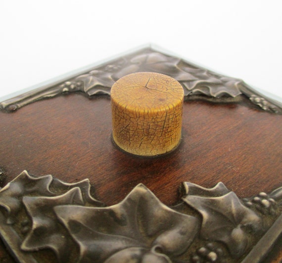 Antique Art Deco wooden with silver applications smal… - Gem