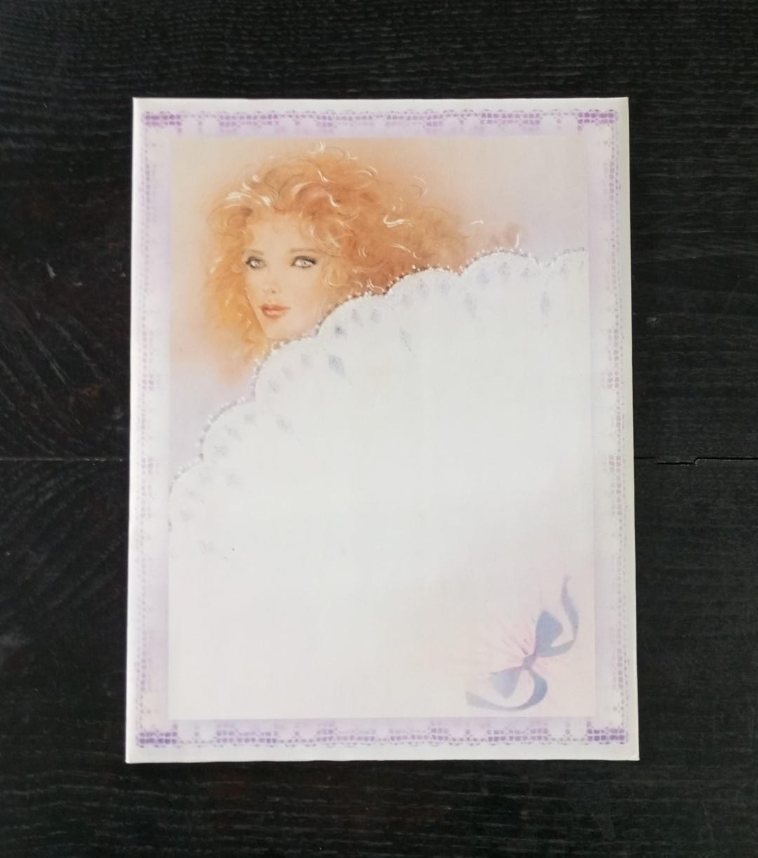 Vintage Stationery Set: Girl With Fan, 10 Envelopes & Letter Sheets ...