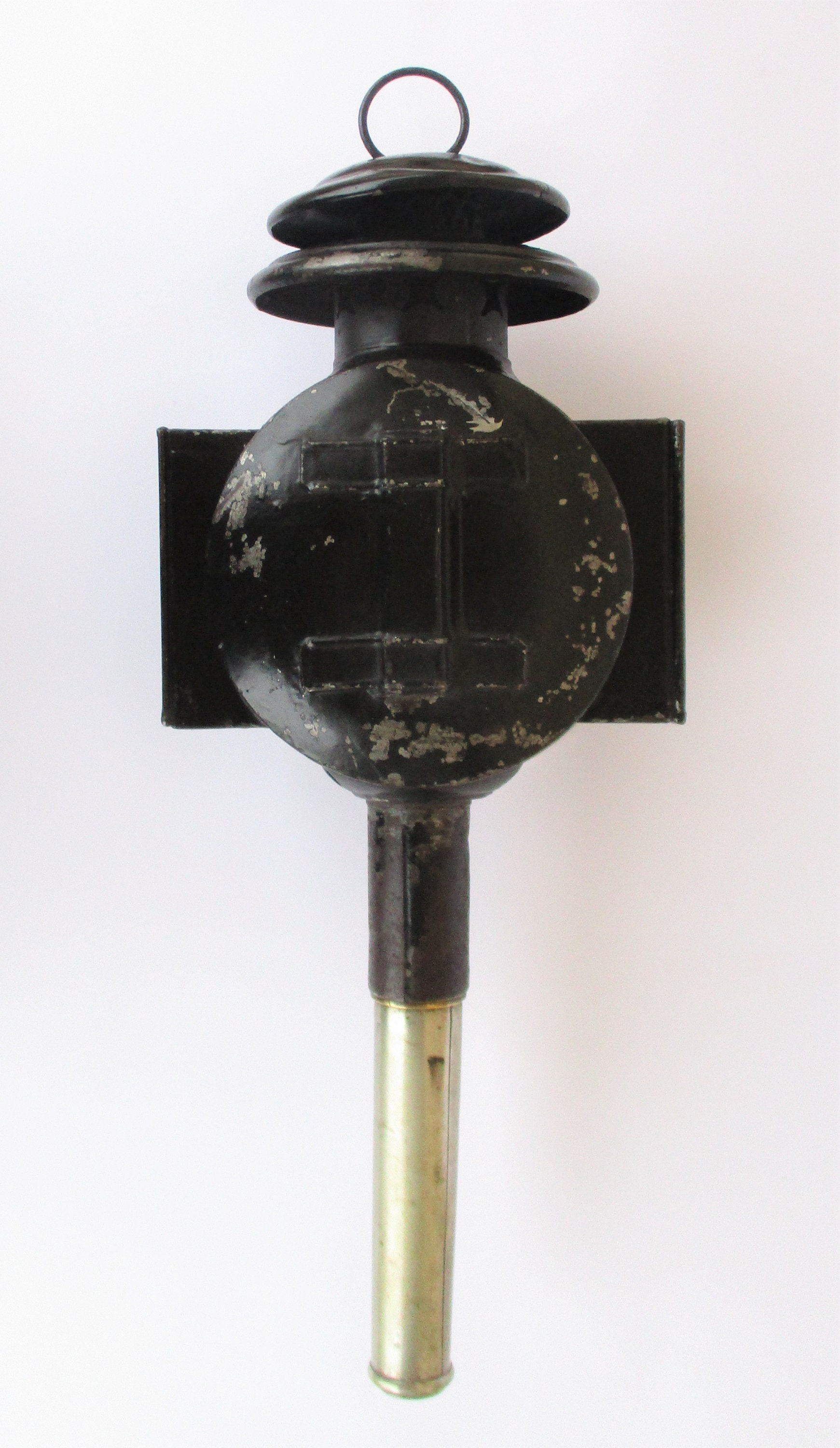 Antique 19th Century Buggy Carriage Iron Candle Light Lantern Lamp ...
