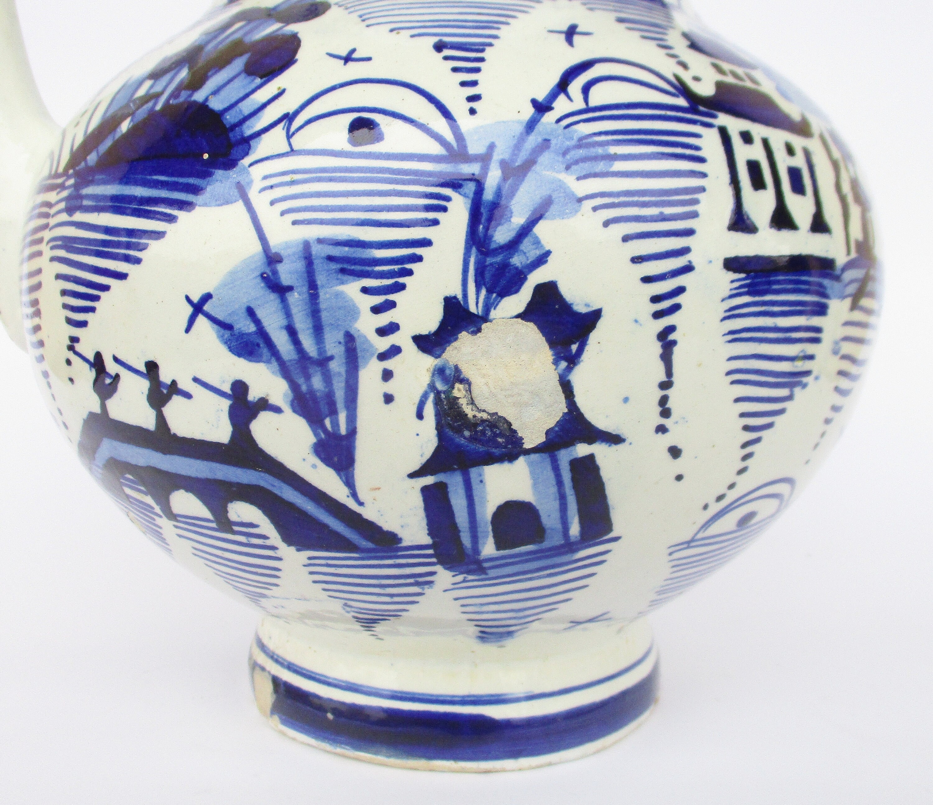 Antique Portuguese Blue Canton Pattern Ceramic Faience Jug - Etsy