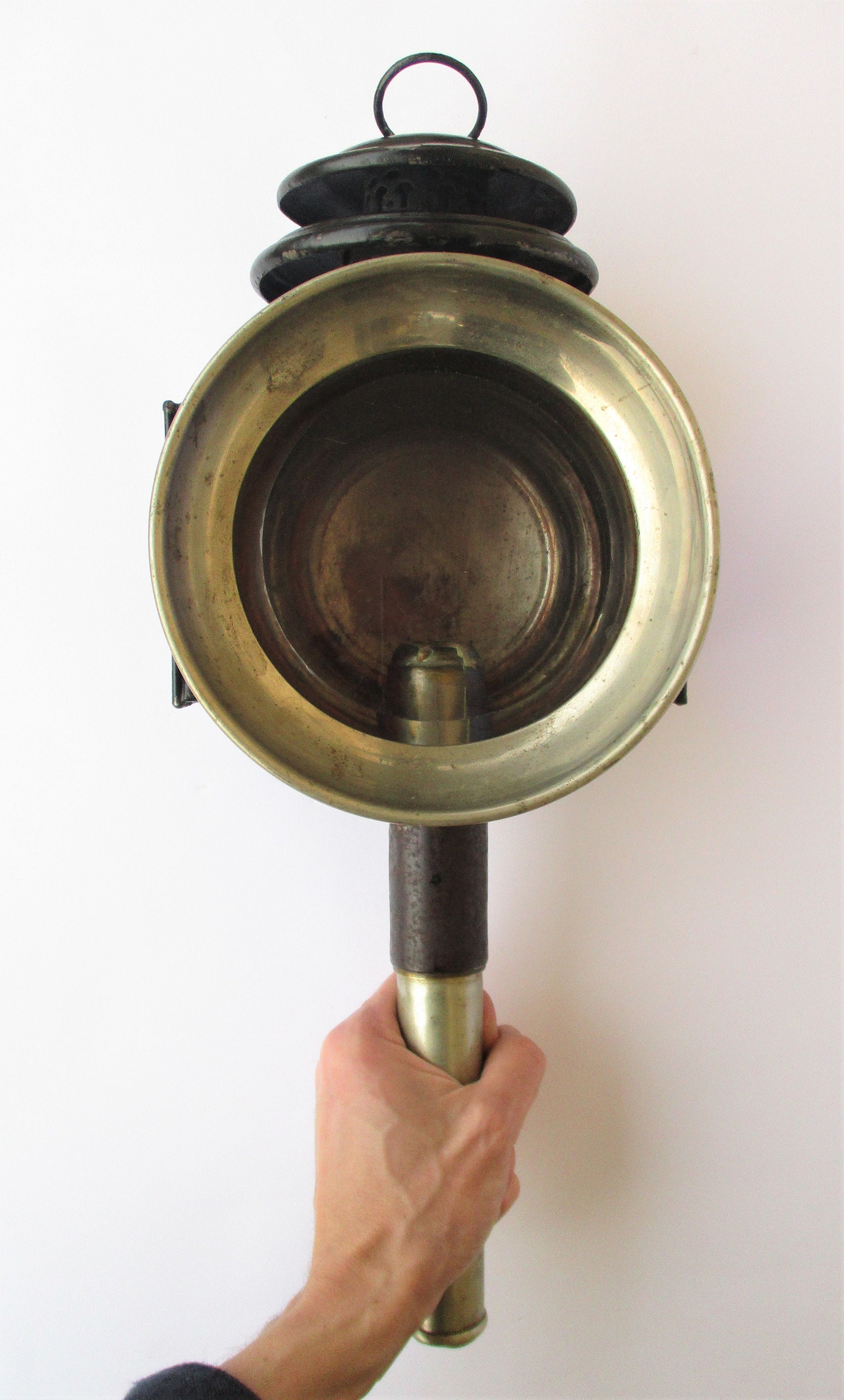 Antique 19th Century Buggy Carriage Iron Candle Light Lantern Lamp ...