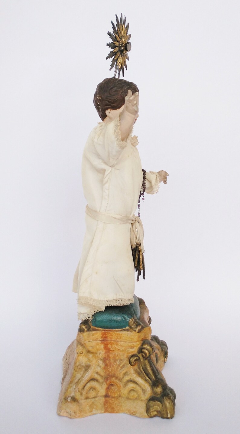 Antique 19th Century Portuguese Child Jesus Terracotta Sculpture Statue ...