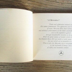 Vintage 1950s Mercedes-benz Original Paper Brochure. 16 Sheets ...